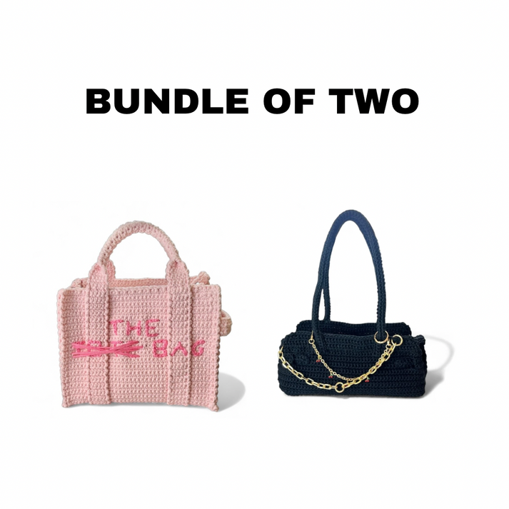 Crochet Designer Bag Duo – Crochet Marc Jacobs Tote & Crochet Coach Em ...